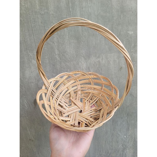 Native Coco Midrib Basket with Handle 6" 8" inch | Shopee Philippines
