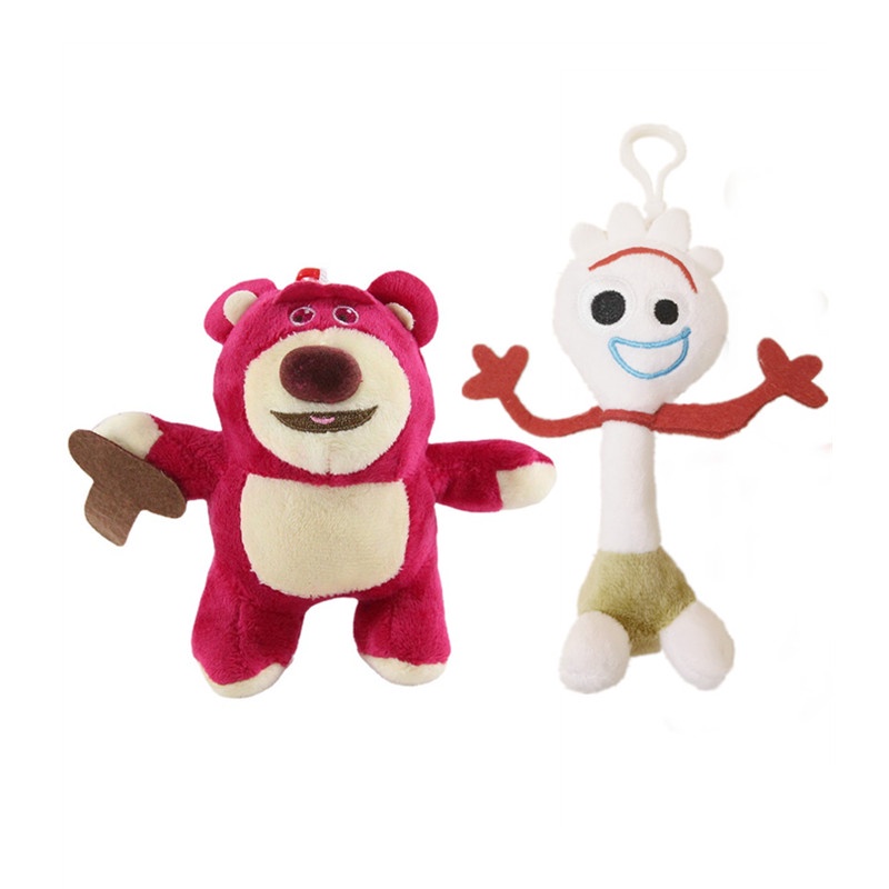 Kwaii Disney Toy Story Strawberry Bear Plush Toy Keychain Cartoon Forky ...