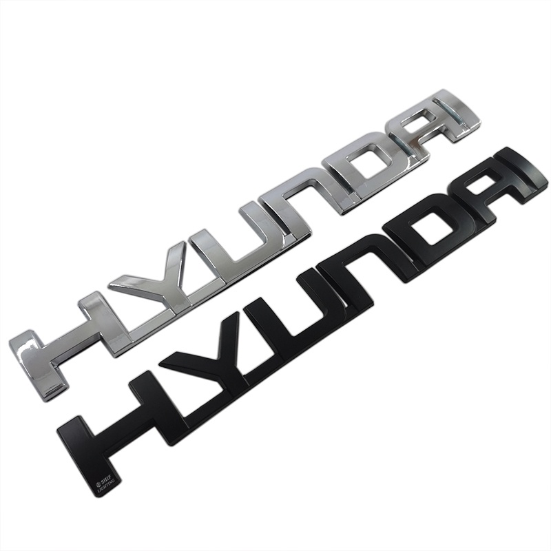 1 x ABS Chrome HYUNDAI Logo Letter Car Auto Side Rear Trunk Emblem ...