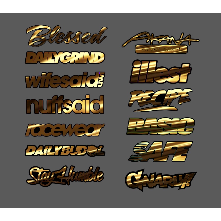 Gold Hologram Motorcycle Car Sticker decals Waterproof | Shopee Philippines