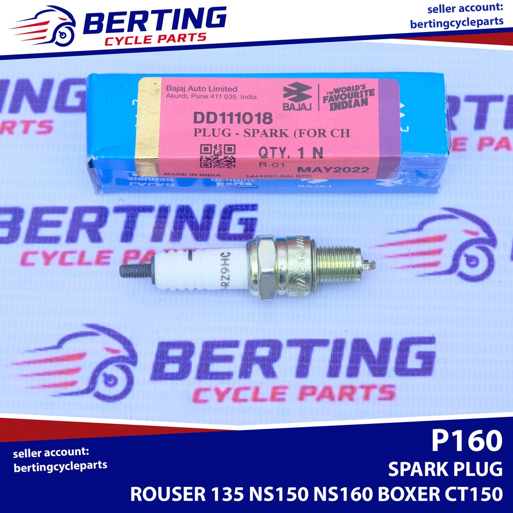 SPARK PLUG Rouser 135 NS150 NS160 Boxer CT150 Genuine DD111018 | Shopee ...