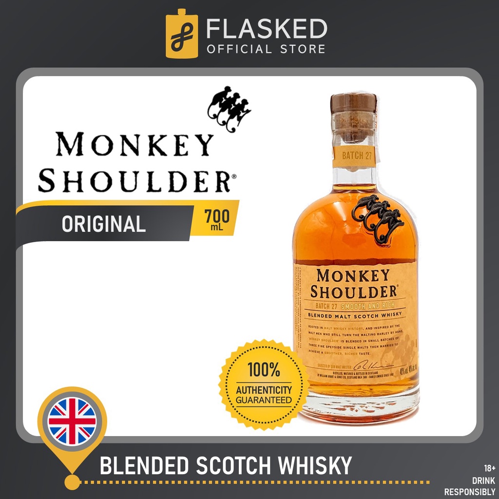 Monkey Shoulder Blended Malt Scotch Whisky 700mL | Shopee Philippines