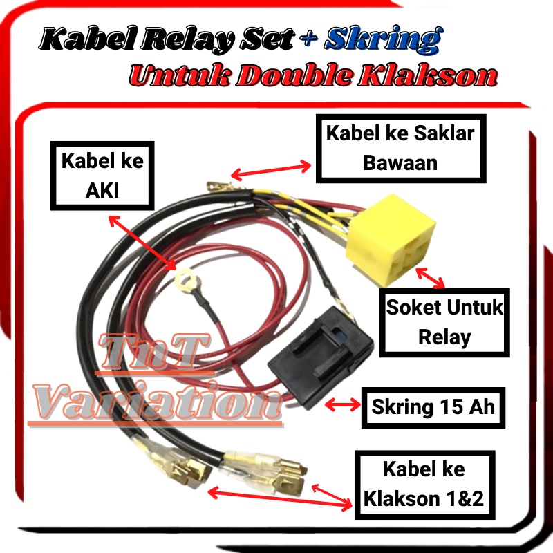 Riley Cable Horn Relay Socket Horn + Riley & Fuse 12 Volt Universal ...