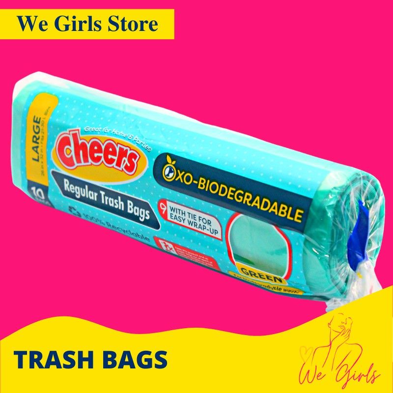 Cheers Trash Bag Large Size 10 Bags - Green Color | Shopee Philippines
