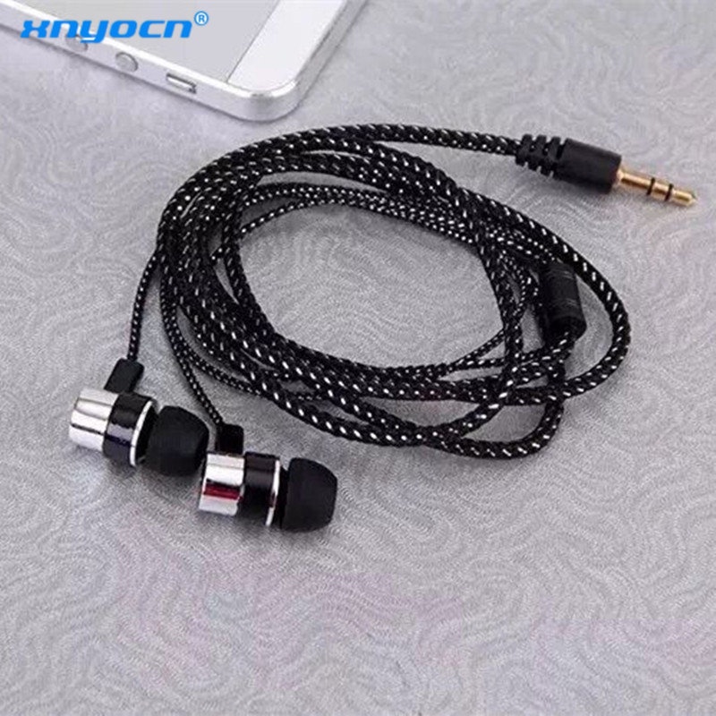 In-ear braided rope wired earplugs 3.5mm wire-controlled in-ear ...