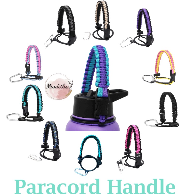 Water Bottle Strap Paracord Handle with Strap for Hydro Flask and Other ...