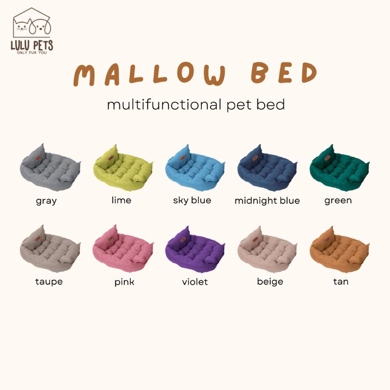 LULU PETS: Extra Large Mallow Beds (XL) - Multifunctional Pet Bed ...