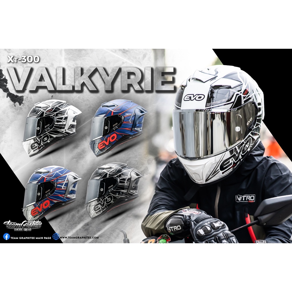EVO HELMETS XT 300 VALKYRIE II (DUAL VISOR) LENS MAY VARY) | Shopee ...