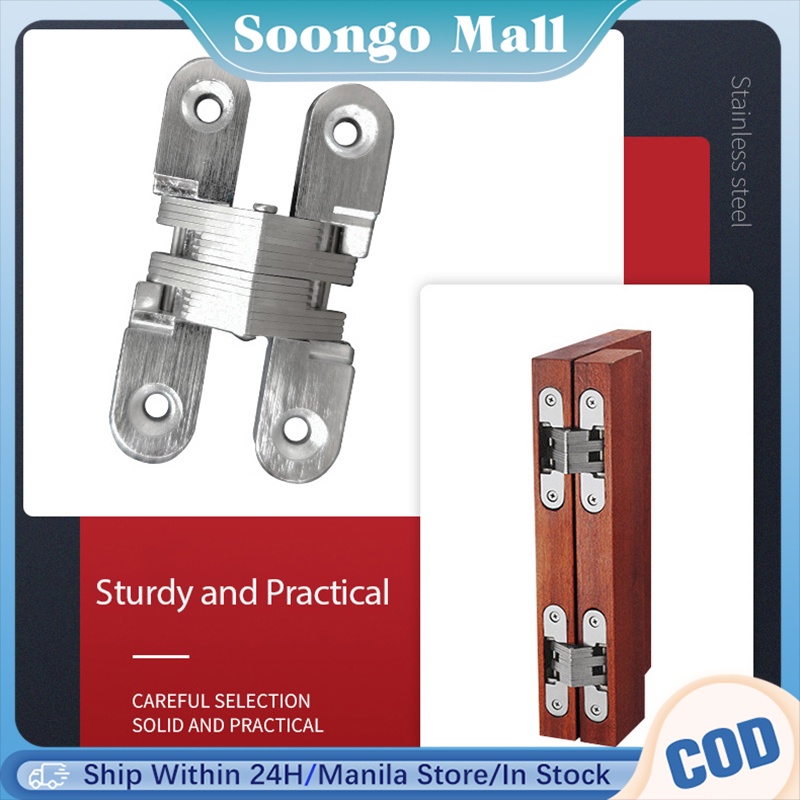 Hidden Cross Hinge Stainless Steel 180 Degree Swing Fold Door Hinge ...