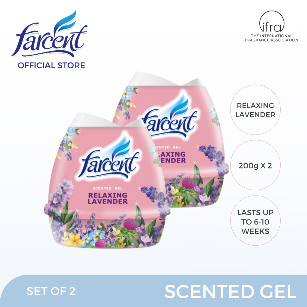 Farcent Scented Gel - Relaxing Lavender Set of 2 (200g each) | Shopee ...