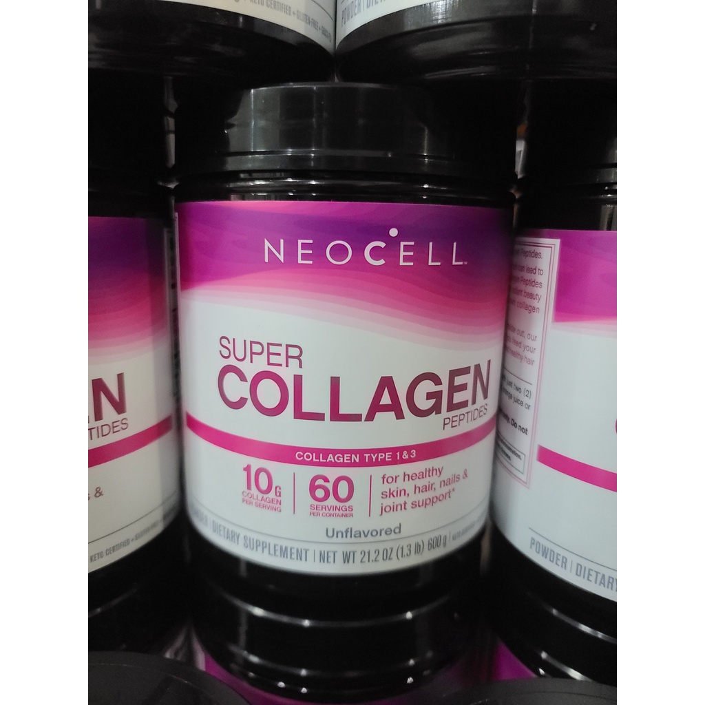 NeoCell Super Collagen Peptides, Unflavored Powder, Collagen Type 1 & 3 ...