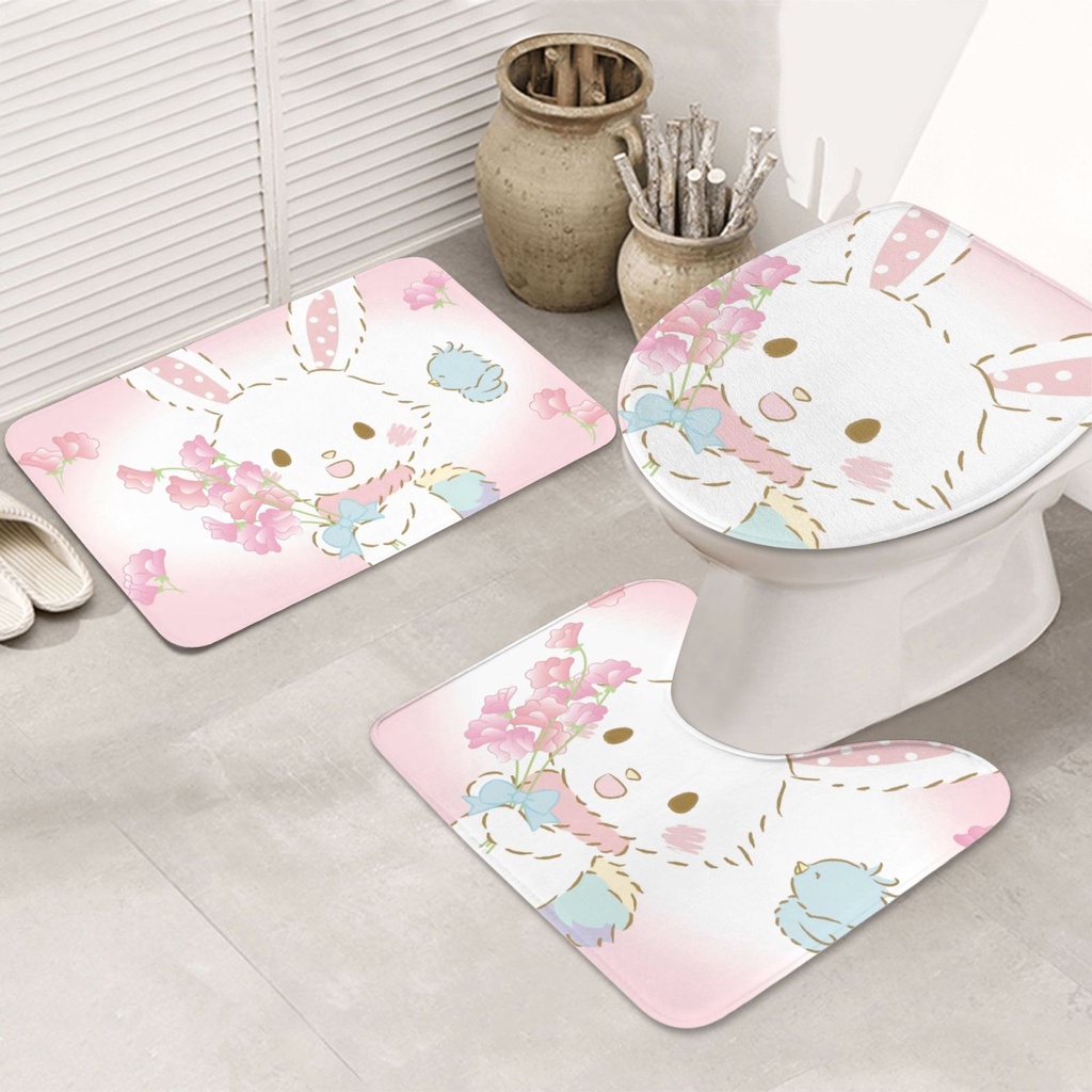 Sanrio Wish Me Mell Bathroom Floor Mat Set, Printed And Washable Non ...