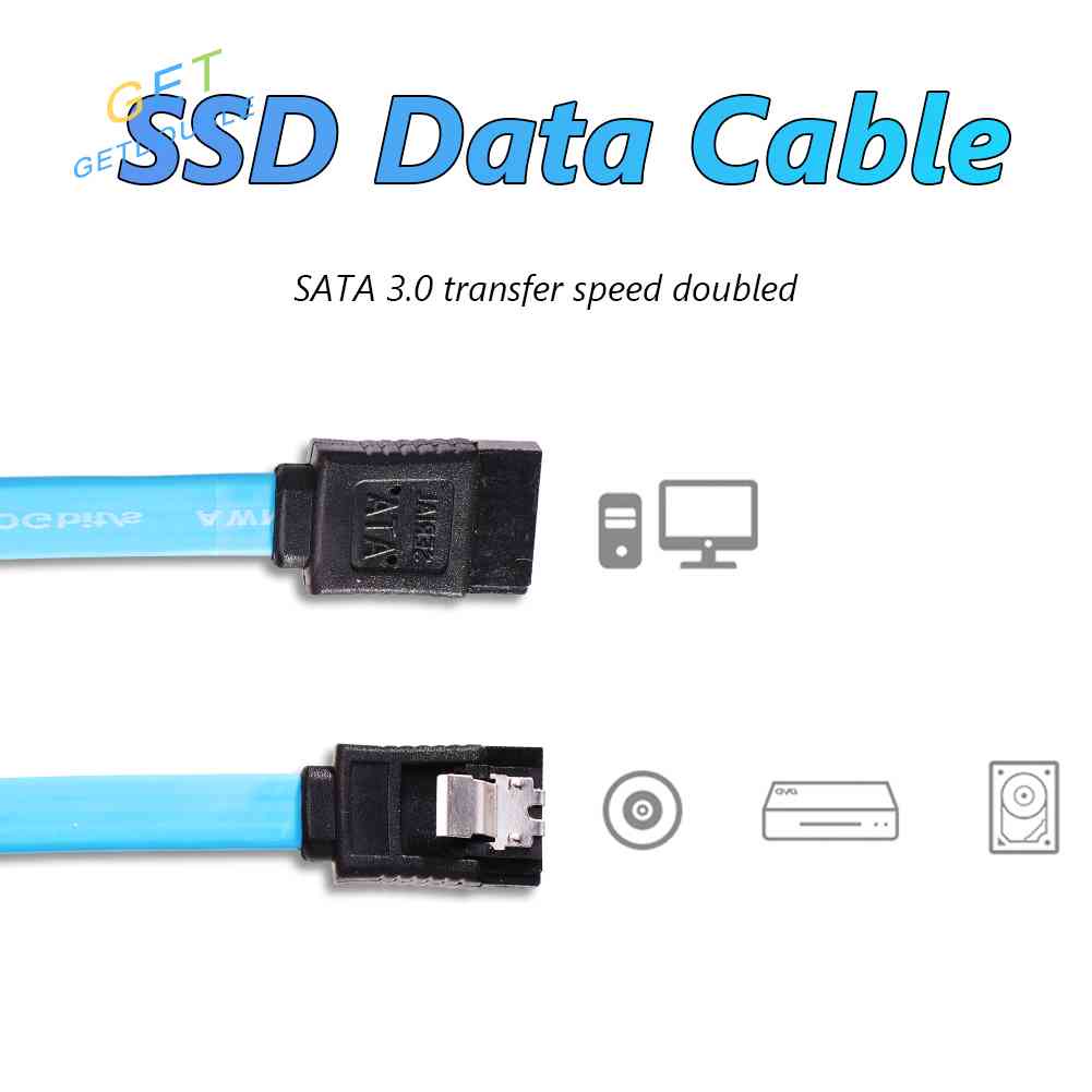 GETDB SATA III Revision 3.0 Data Cable for SATA Hard Disc Drive Solid ...