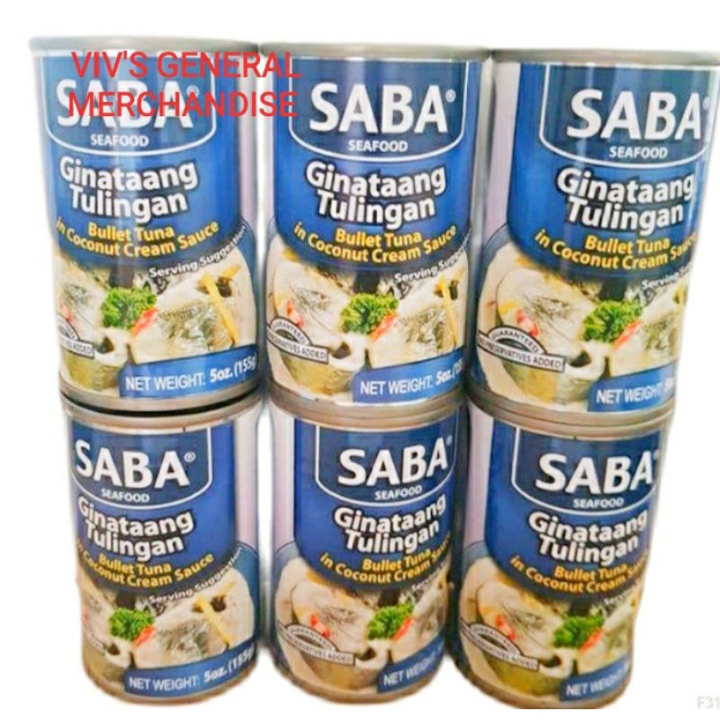Saba Ginataang Tulingan ( 155g x 6 can) | Shopee Philippines