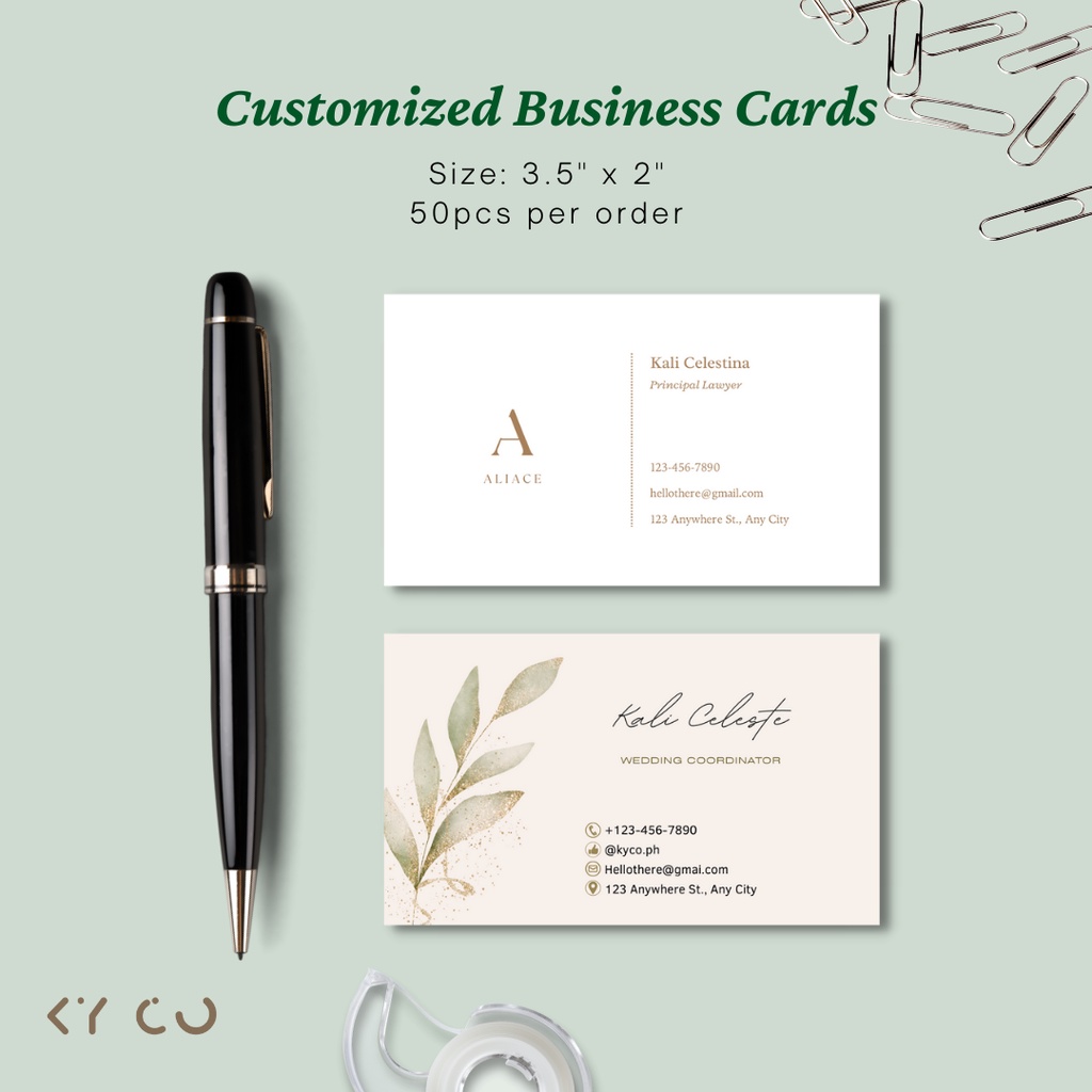 KYCO Personalized Cards - Business, Thank You or Gift Cards(50pcs ...