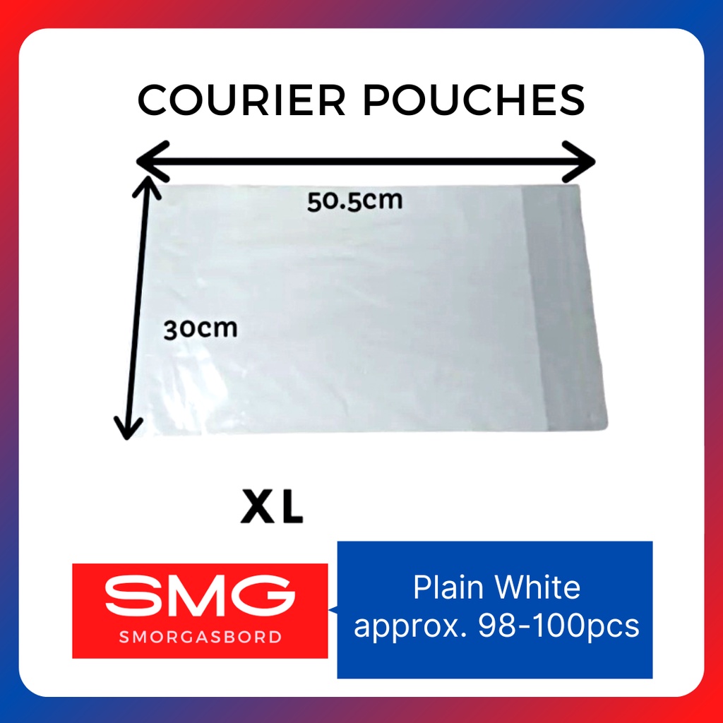 Smorgasbord EXTRA LARGE XL Courier Pouches - Plain White - Best for J&T ...