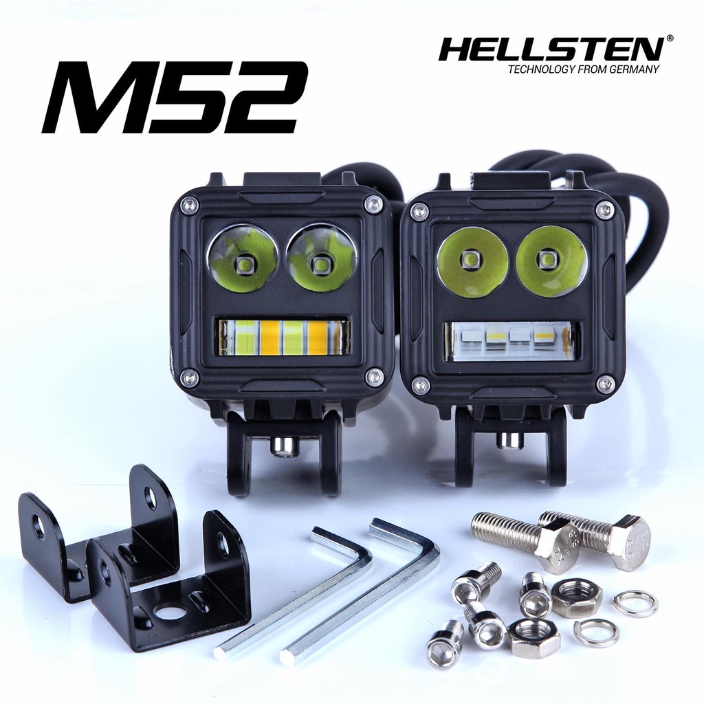 TWO COLOR AUXILIARY LIGHTS | MOTORCYCLE ACCESSORIES | LED HELLSTEN M52 ...