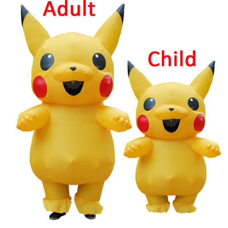 Halloween Cosplay Inflatable Pokemon Pikachu Costume Kids Suit Party ...