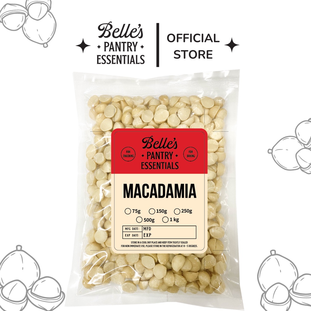 Belle's Raw Macadamia Nuts (250g-1kg) | Shopee Philippines