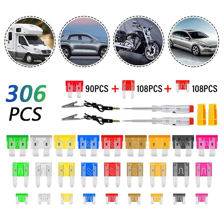 306Pcs Aluminum Insert Fuse With Electric Pen Set Assortment Standard ...