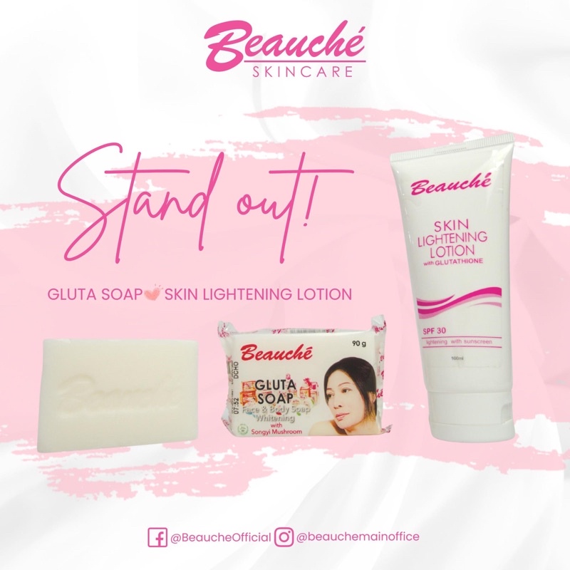 Beauche Skin Lightening Lotion with Gluta Soap 90g | Shopee Philippines