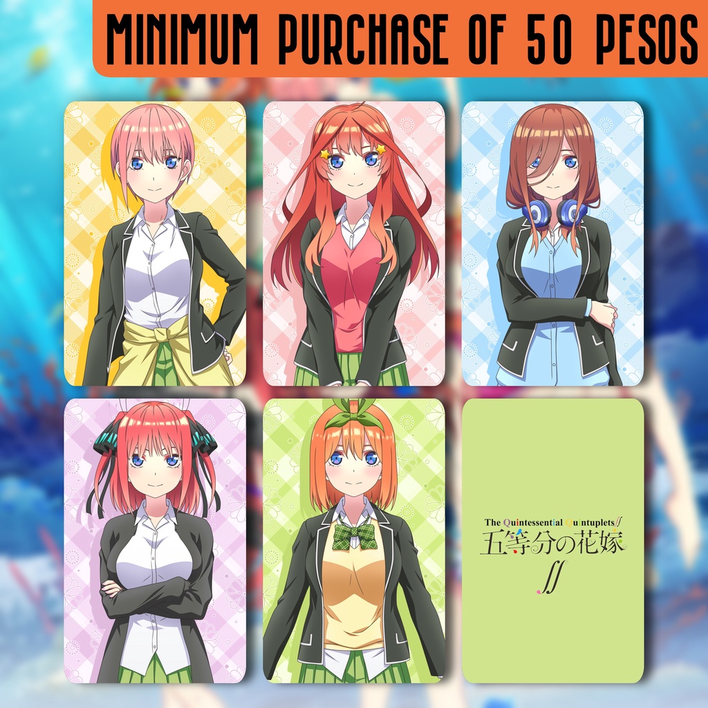 Quintessential Quintuplets School Uniform Photocards 5-Toubun no ...