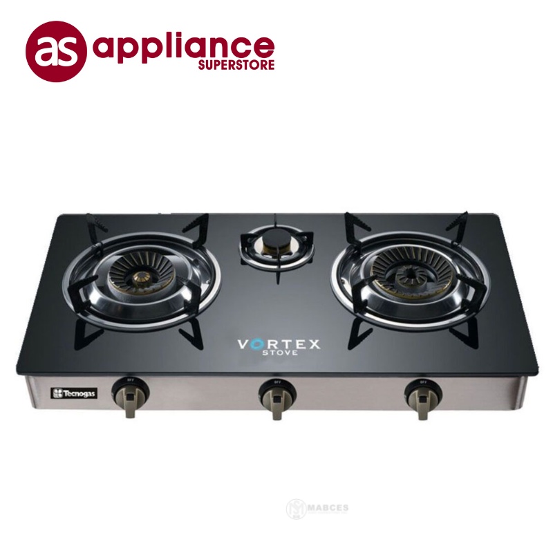 Tecnogas Three Gas Burners Vortex Stove GS-301BCG | Shopee Philippines