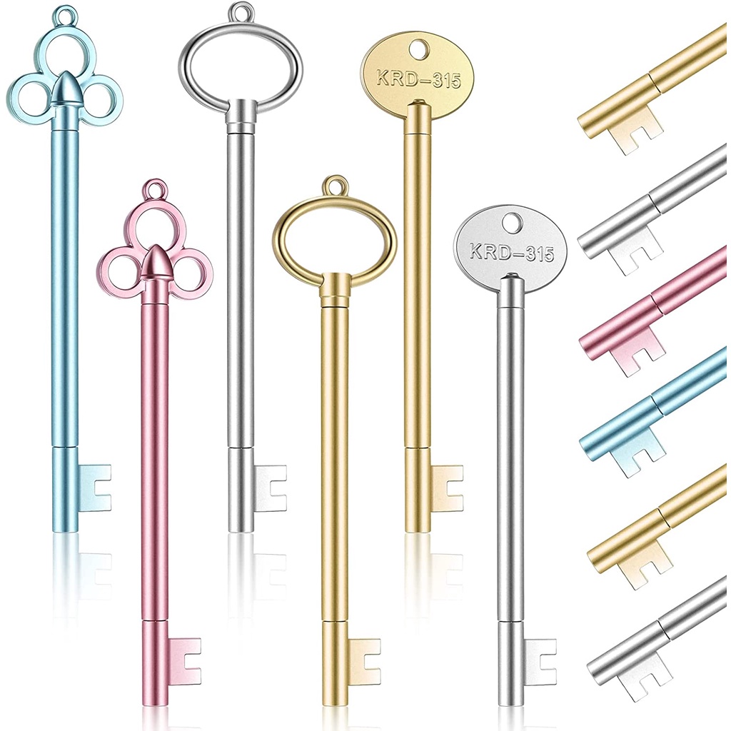 Key Shape Pen Vintage Key Gel Ink Pens Cute Novelty Pens Black Fine ...