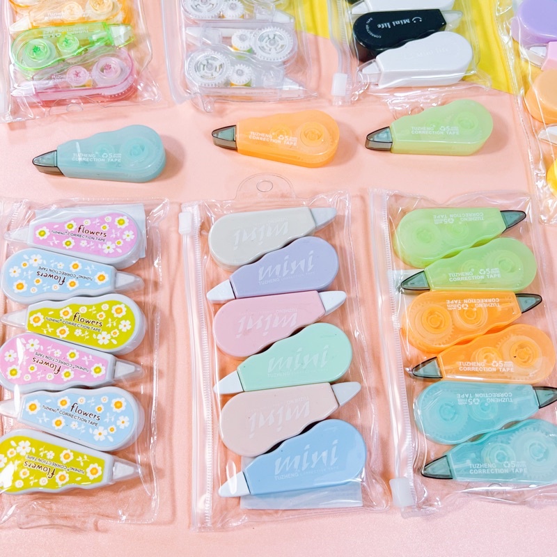 6pcs Correction Tape Set School Office Supplies Multi Color | Shopee ...