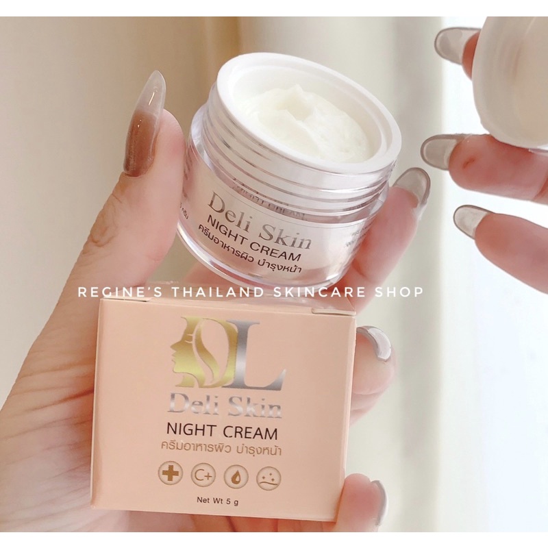 DELI SKIN NIGHT CREAM FOR ACNES/MELASMA/ DULL SKIN FROM THAILAND (5g ...