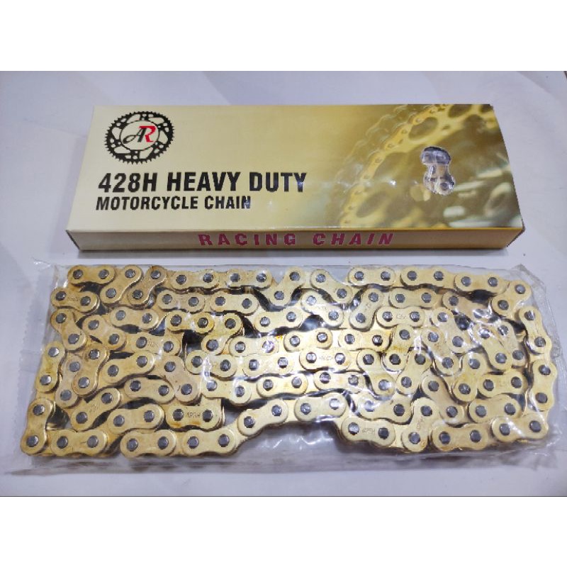 AR Chain Gold 428H 136L Heavy Duty Roller Chain Universal | Shopee ...