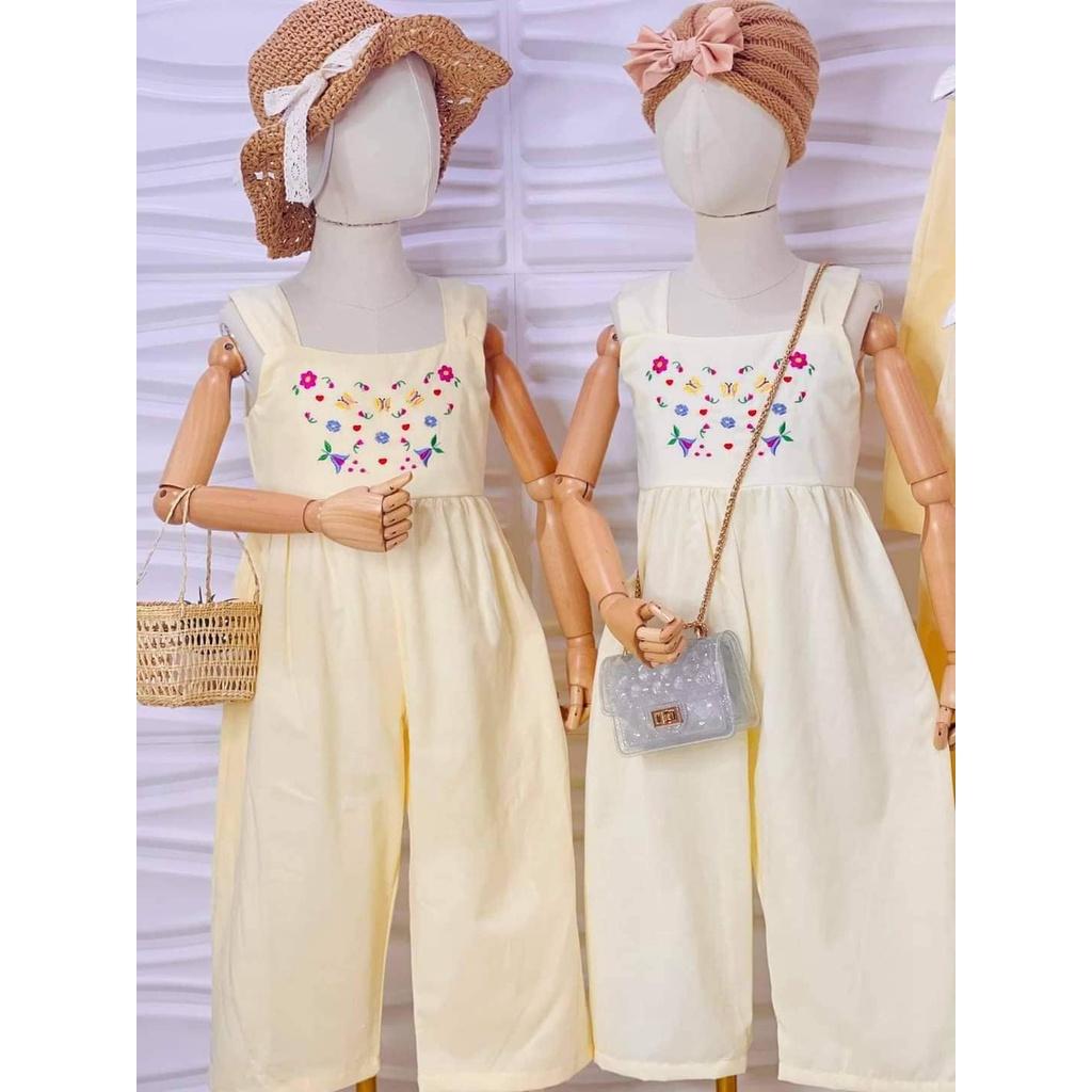 Riri Jumpsuit In Yellow and Cream Colors (2-6yo) | Shopee Philippines