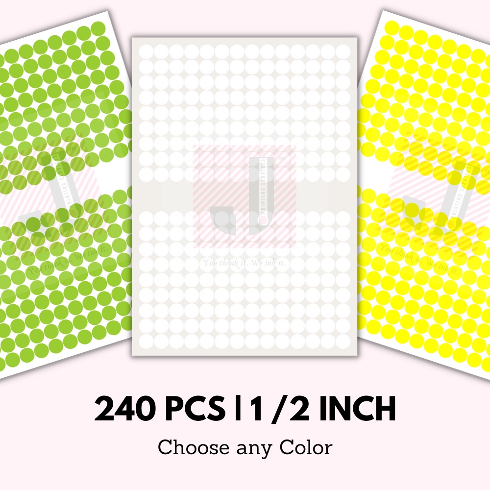 240 PCS Blank Round Circle Stickers | 12.7mm ROUND | 1/2 inch | HALF ...