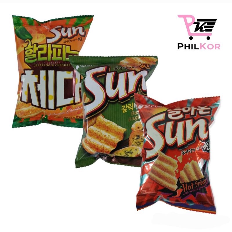 Orion Sun Chips Hot & Spicy / Garlic Baguette / Jalapeno Cheddar 80g | Shopee Philippines