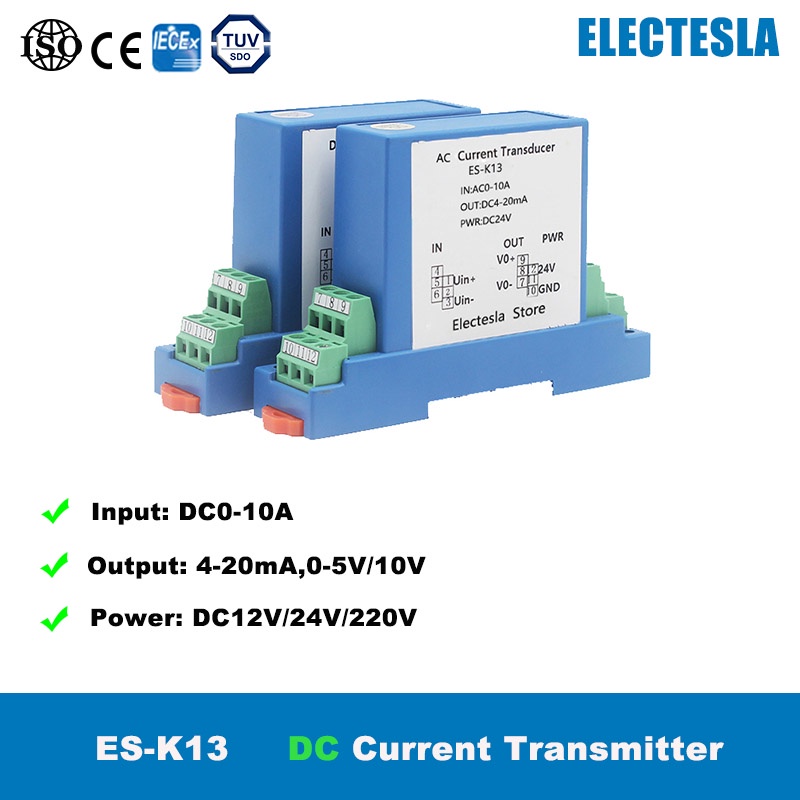 ES-K13 DC 0-10A Hall Current Sensor 4-20mA 0-5V Output Current ... ES-K13 DC 0-10A Hall Current Sensor 4-20mA 0-5V Output Current ...