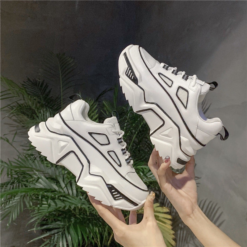 DX Korean Rubber Breathable Shoes for Women Fashion White Sneakers ...