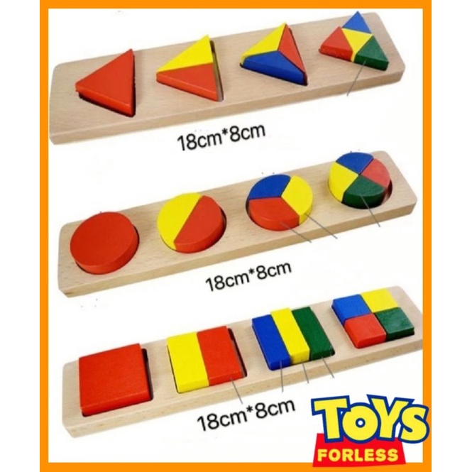 Wooden Shape Sorter Montessori Developmental Learning Toys | Shopee ...