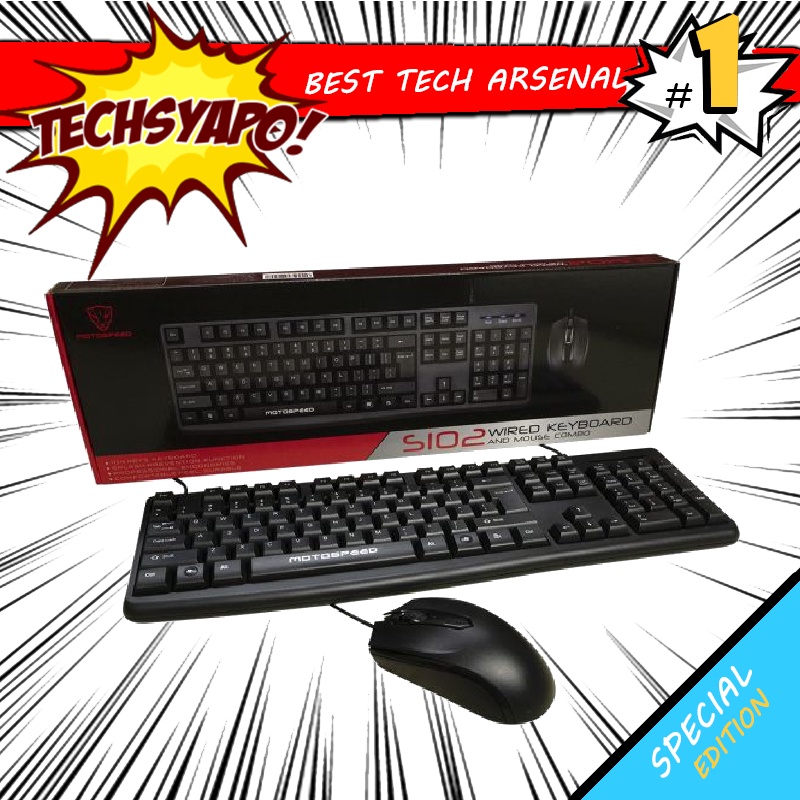 Motospeed S102 Wired Basic Mouse and Keyboard COMBO | Shopee Philippines