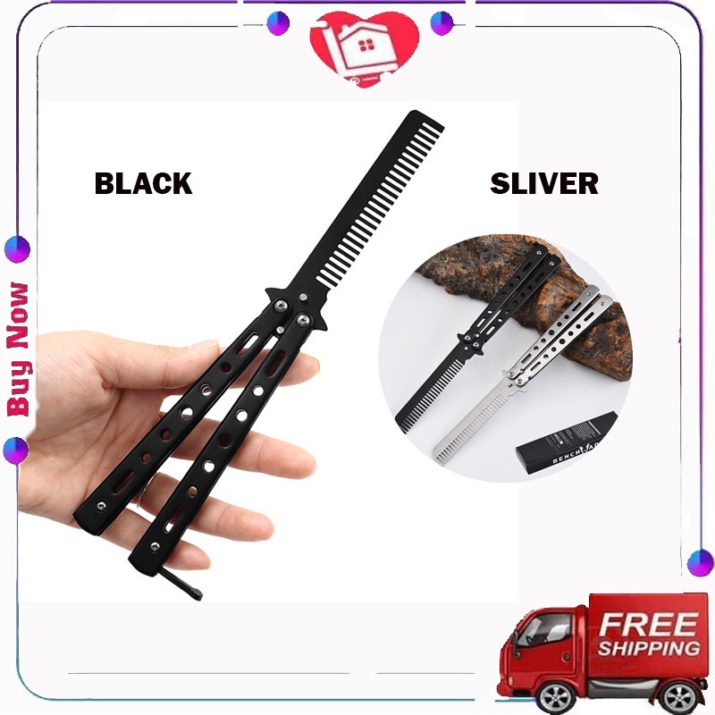 Stainless Butterfly Folding Comb Balicomb Hair cut | Shopee Philippines