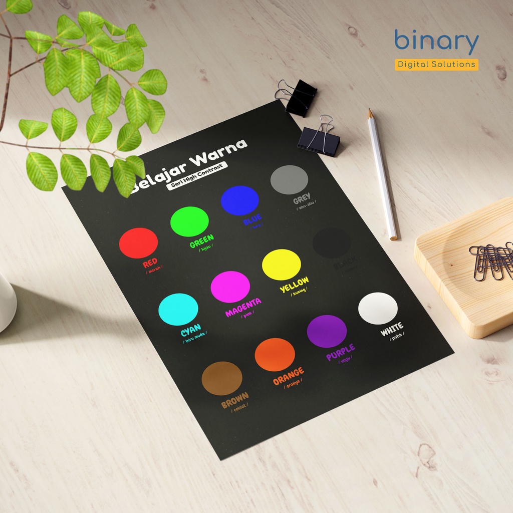 Poster Recognition Color High Contrast | Hc-8 | Child Educational ...