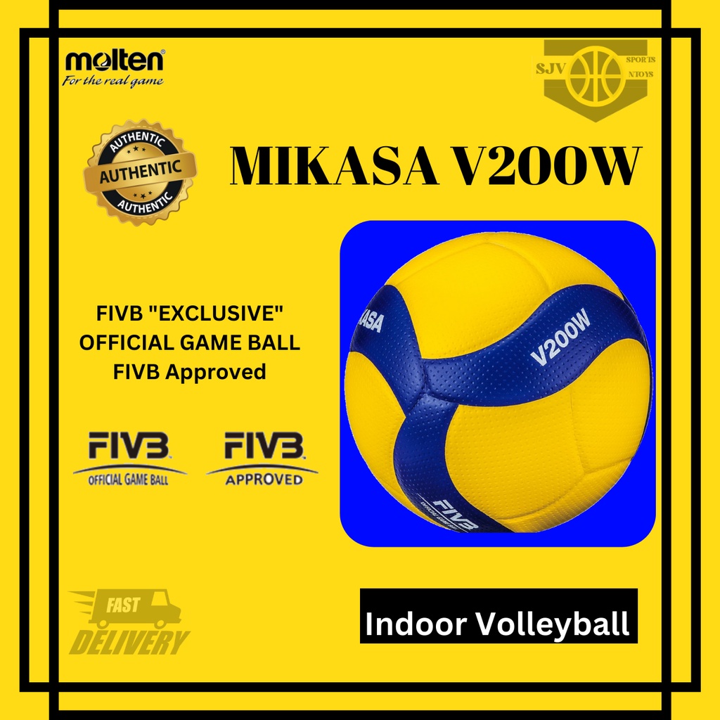Original MIKASA V200W Official Volleyball Ball Size 5 Competition Soft Training PU Olympic Game ...