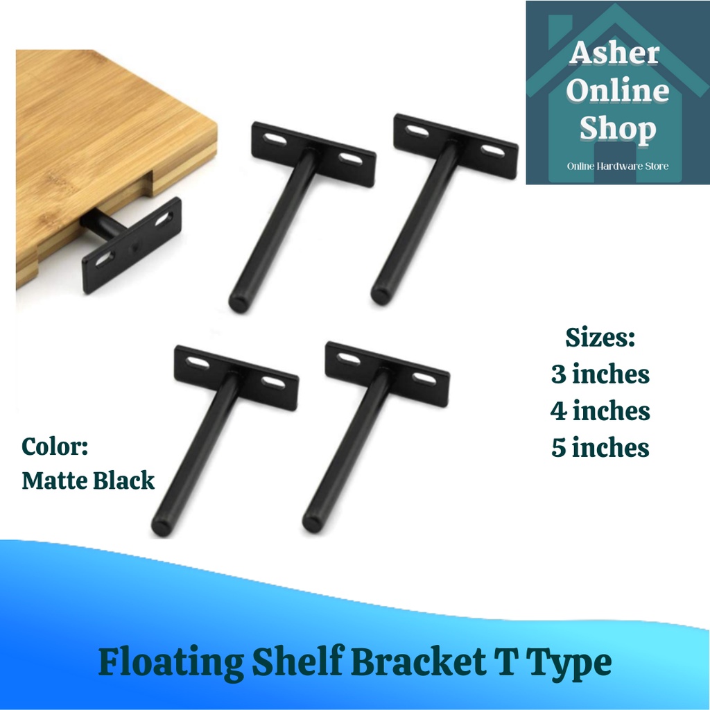 Floating Hidden T Shape Multi Sizes Concealed Wall Shelves Supports ...