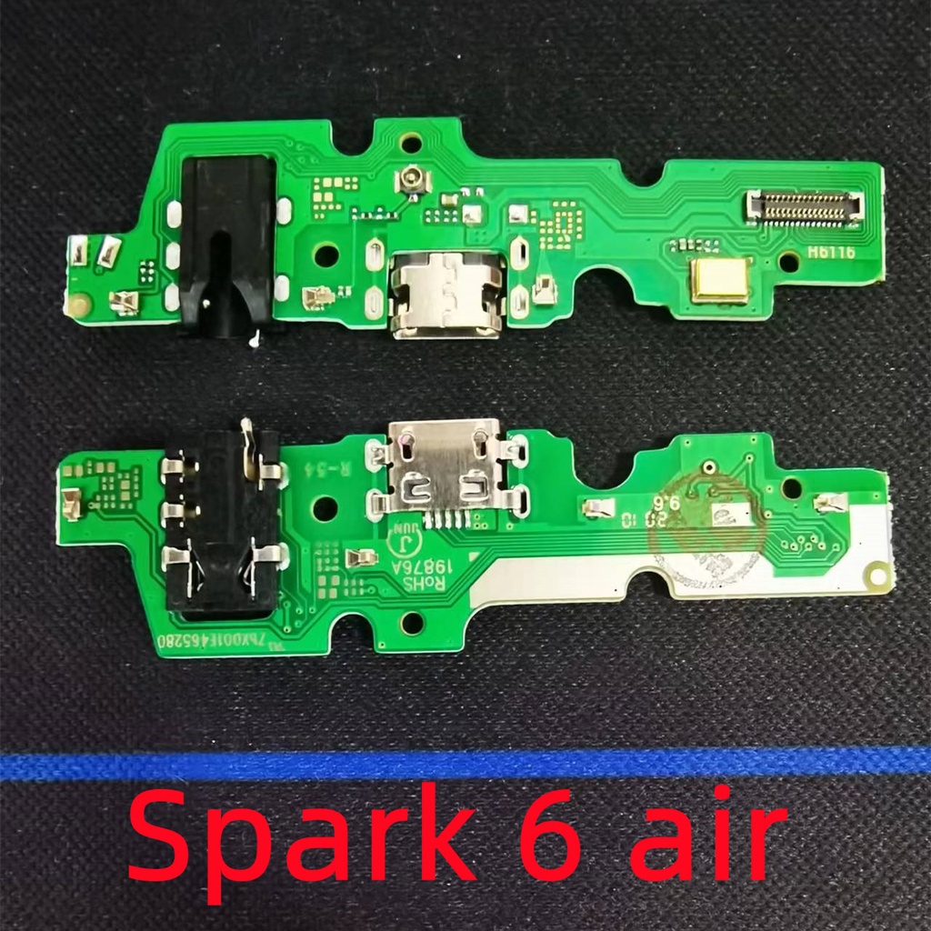 For Tecno Spark 6 Air USB Power Charging Connector Plug Dock Port Mic Flex Cable Board Spare ...