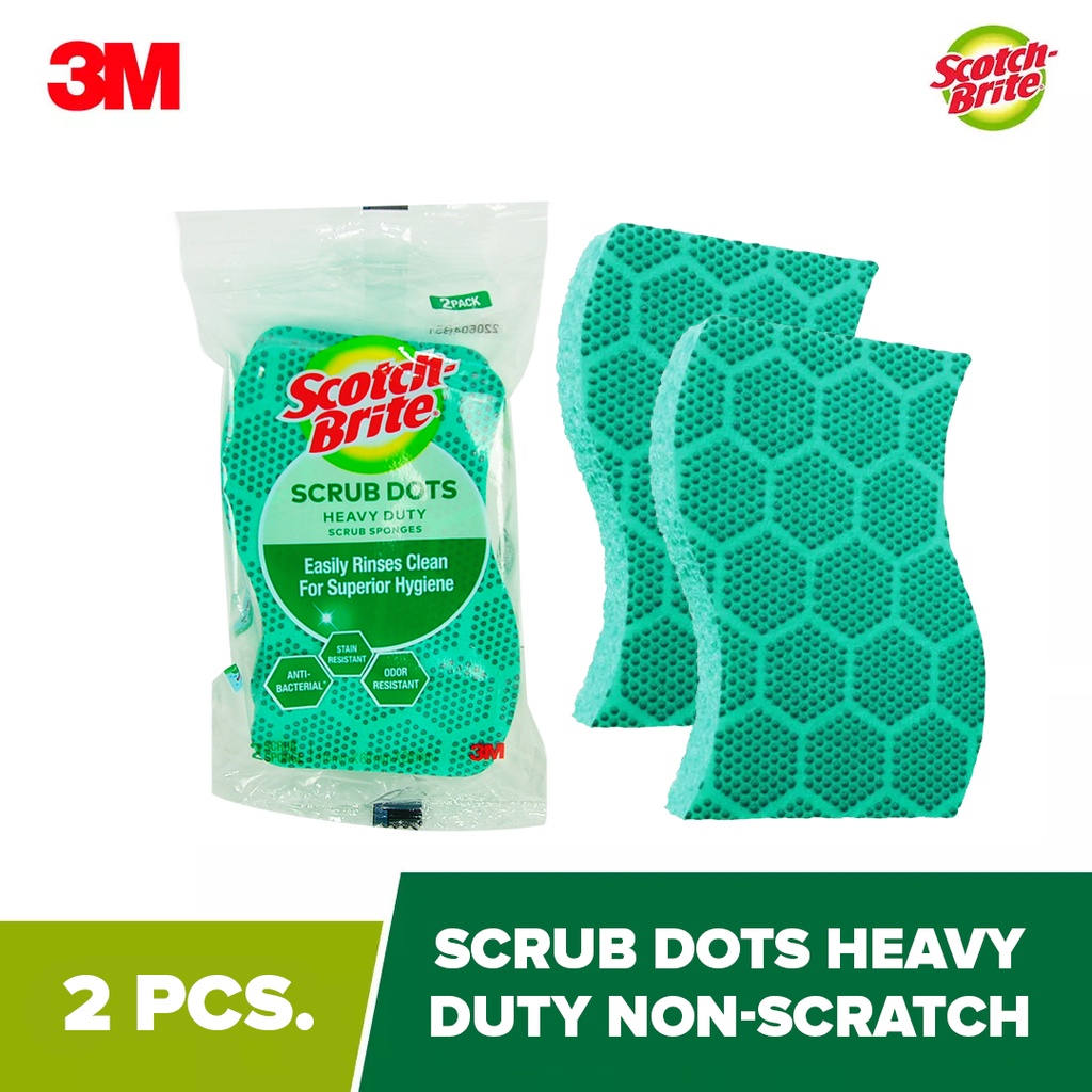 3M Scotch Brite Heavy Duty Scrub Dot 2pcs. | Shopee Philippines