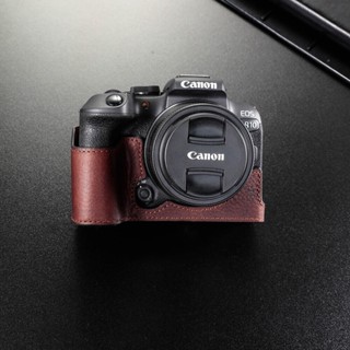 Canon R10 Genuine Leather Camera Bag Half Body Handmade Case For Canon ...