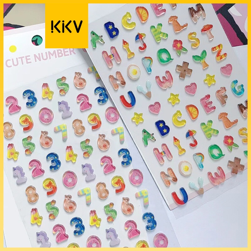 KKV Bonito PVC Sticker B6026 Jelly Numbers Exquisite Workmanship ...