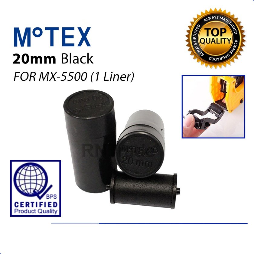 MOTEX 20mm Replacement Ink Refill Roller MX5500 MX-5500 8 digits 1 ...