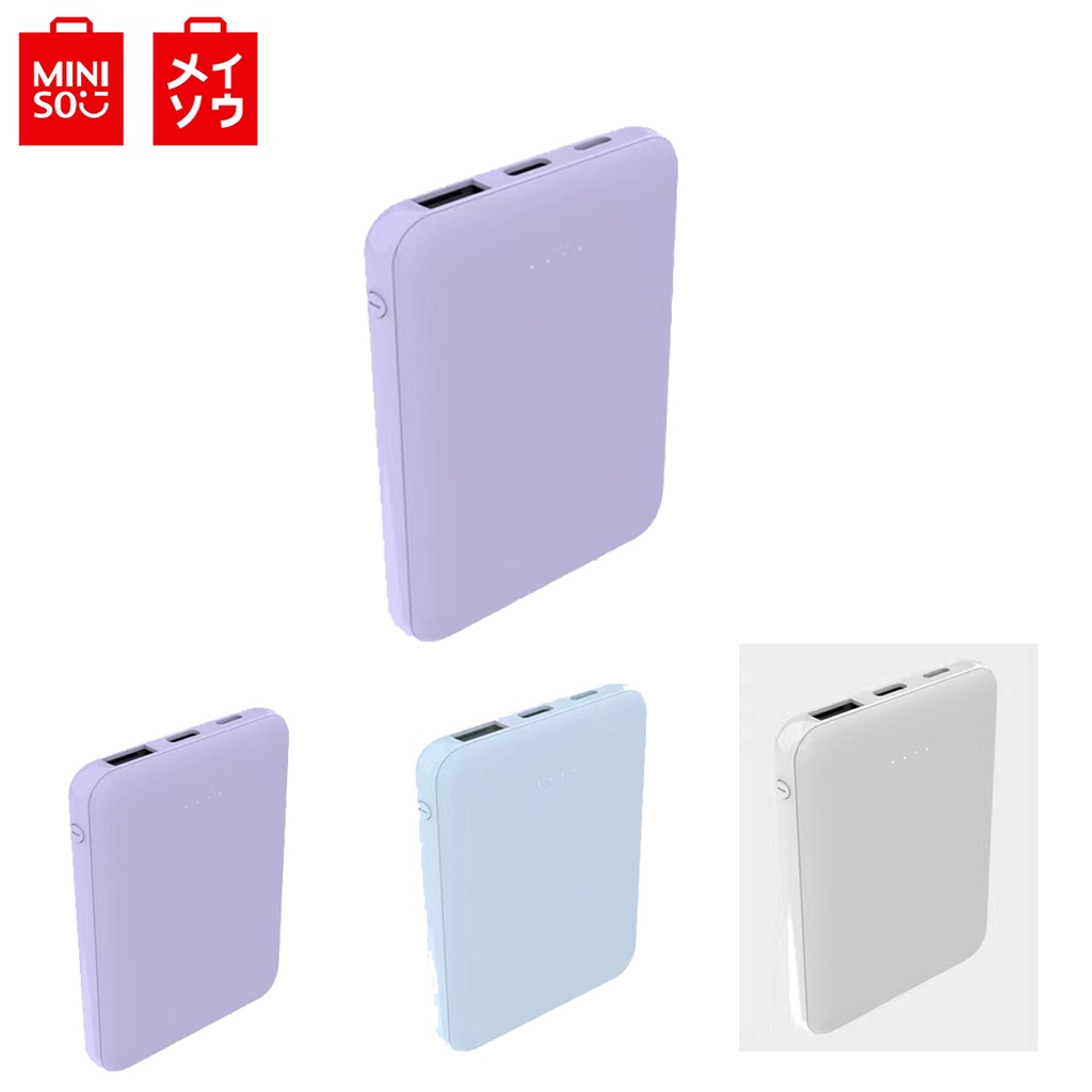 MINISO 5000mAh Power Bank Model: P98A.10000mAh Ultrathin Power Bank ...