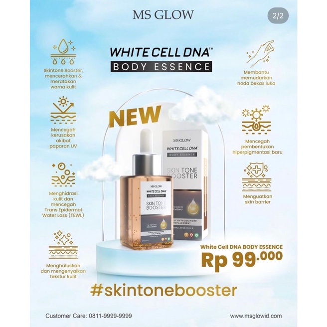 Body Essence White Cell Dna Booster Skin Ms Glow Original | Shopee ...