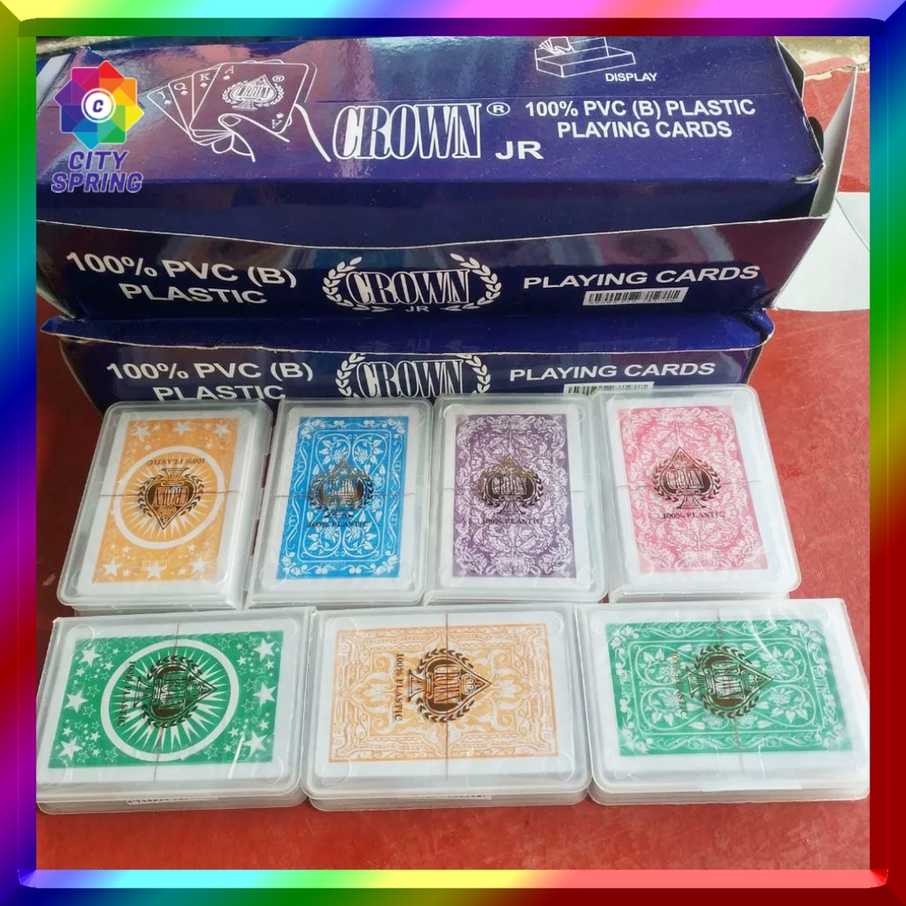 Crown Playing Card Waterproof Plastic Poker Cards Baraha 12Decks one ...